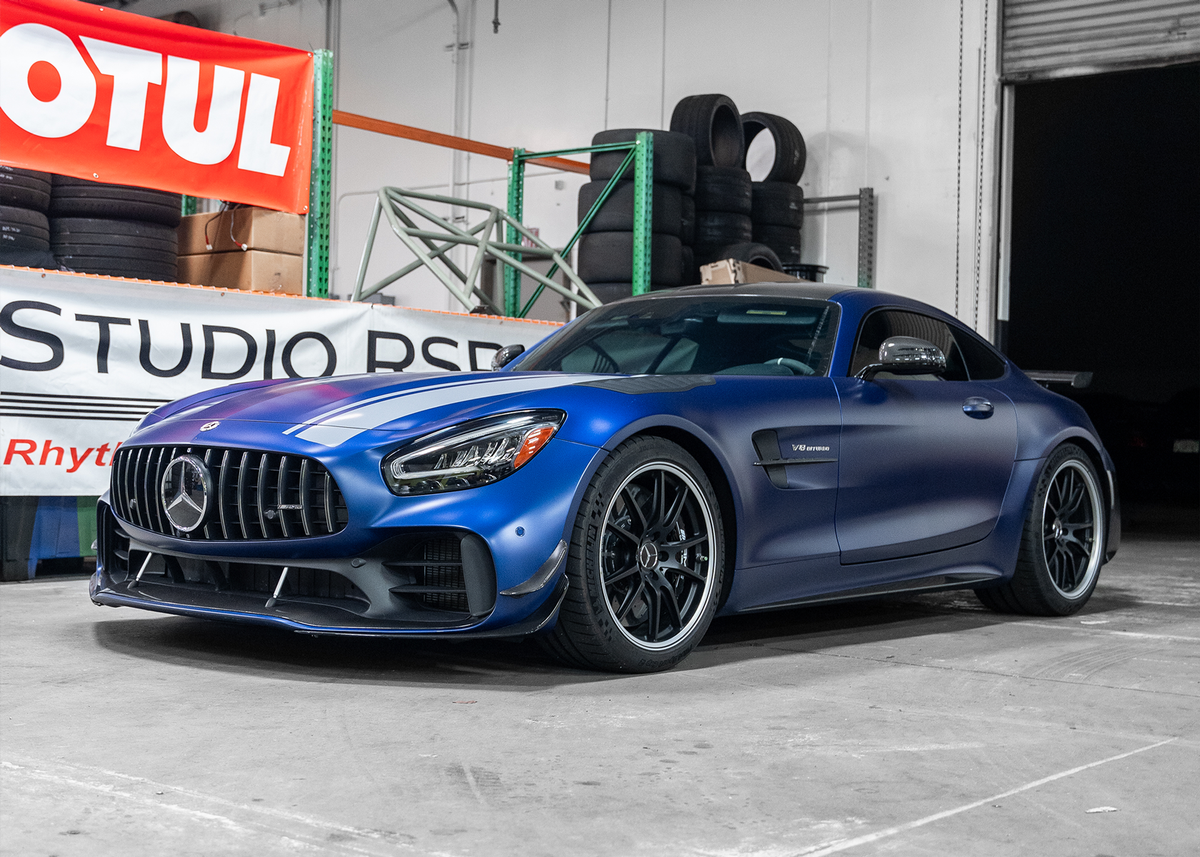 Brilliant Blue Magno AMG GTR receives our StudioRSR Roll Bar – Studio RSR