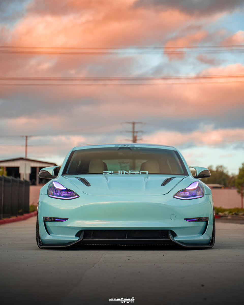 Tesla Model 3 Carbon Fiber Front Lip V2 – Studio RSR