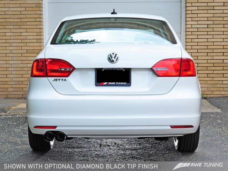 AWE Tuning MK6 Jetta TDI Touring Edition Exhaust - Diamond Black Tips ...